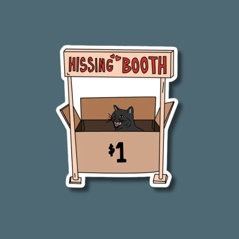Hissing Booth Sticker – Page and Post