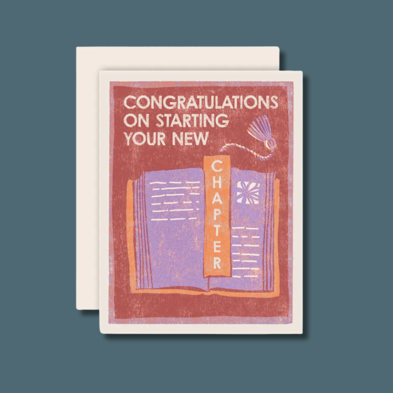 New Chapter Congratulations Card – Page and Post