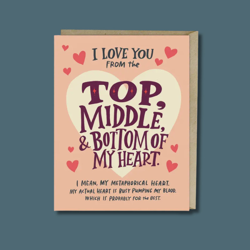 Love You Top Middle Bottom Card – Page and Post